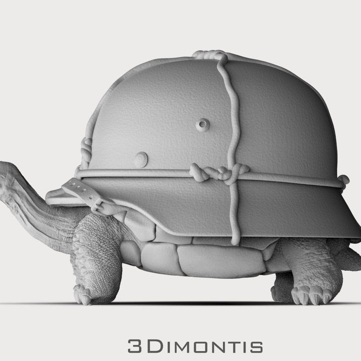 3D Printable turtle by 3Dimontis