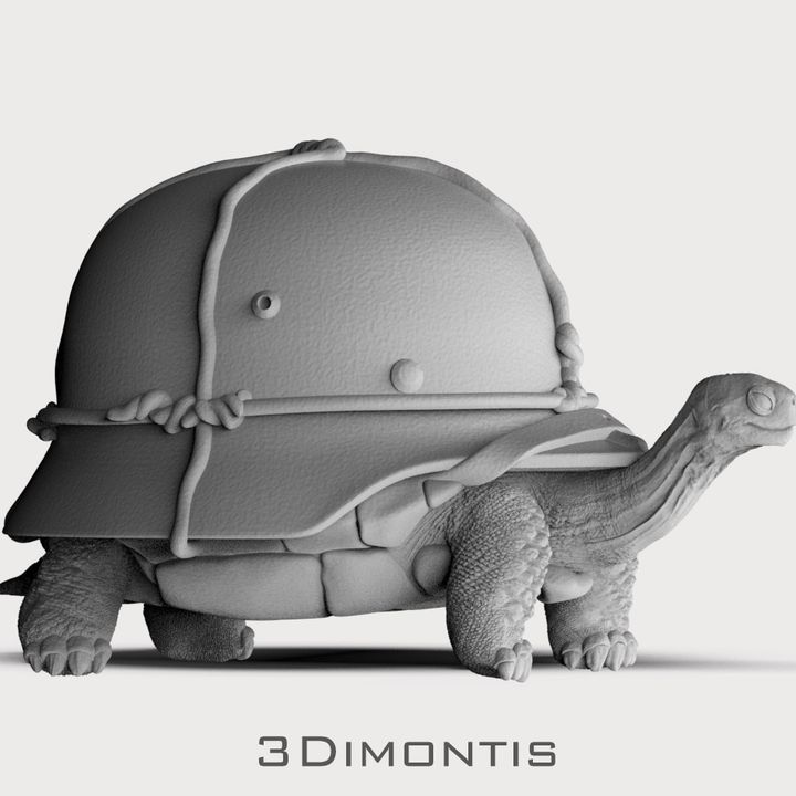 3D Printable turtle by 3Dimontis