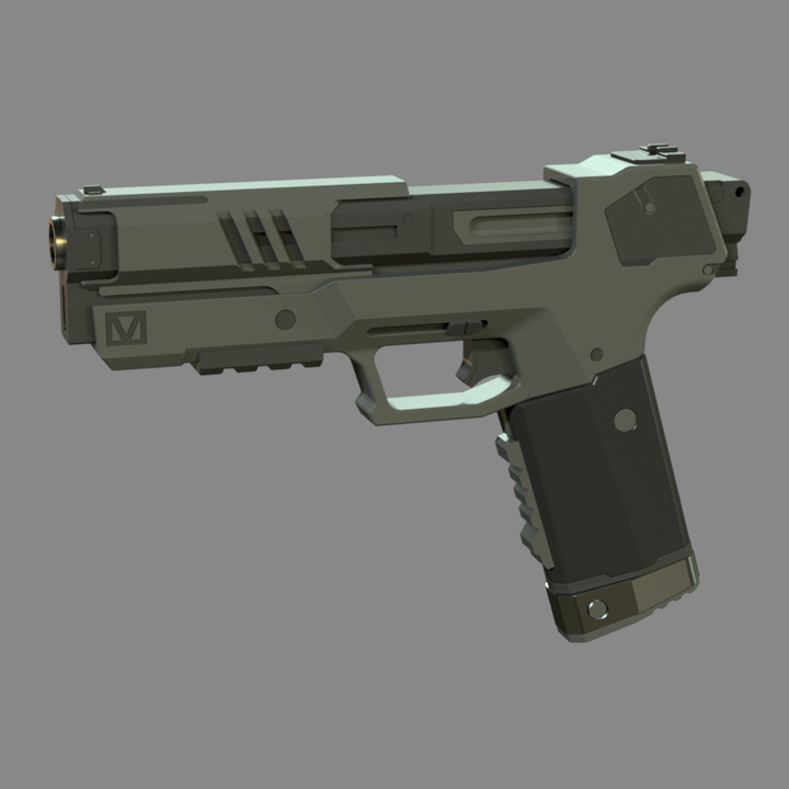 3D Printable M-76e Omaha Tech Pistol - Militech Cyberpunk 2077 3D Model ...