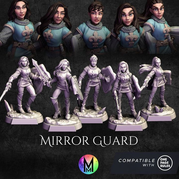 3D Printable Female Infantry - Female sword and shield infantry ( One ...