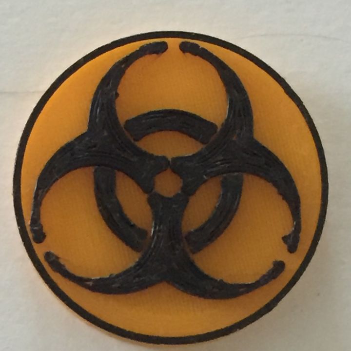 3D Printable Biohazard Token by Pete Ruttman