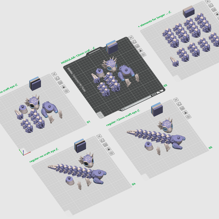 3D Printable Modular Serpent Dragon - Articulated Customizable Creature ...