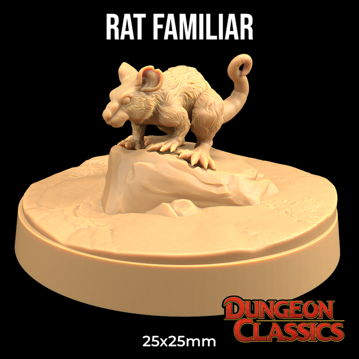 3D Printable Rat Familiar | PRESUPPORTED | Dungeon Classics by Dungeon ...