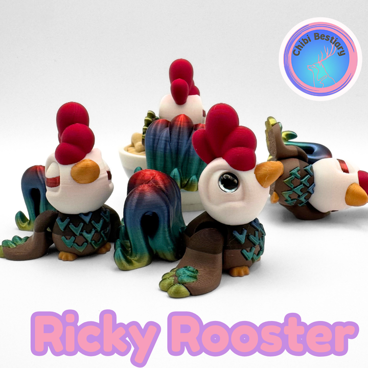 3D Printable Ricky Rooster Flexi by ChibiBestiary