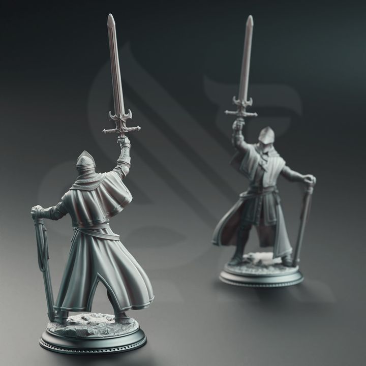 3D Printable Priest Knight - Vicar Atticus by DM Stash