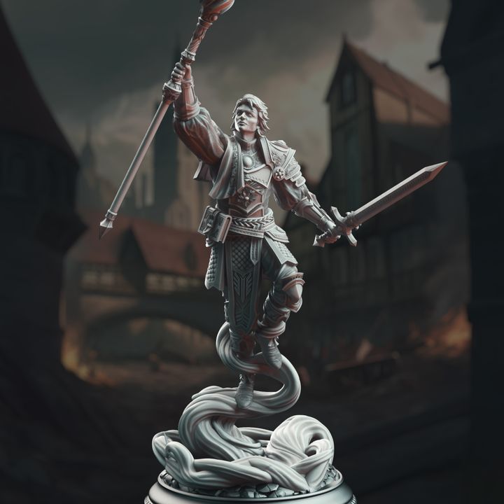 3D Printable Noble Court Wizard - Chandler Marks by DM Stash