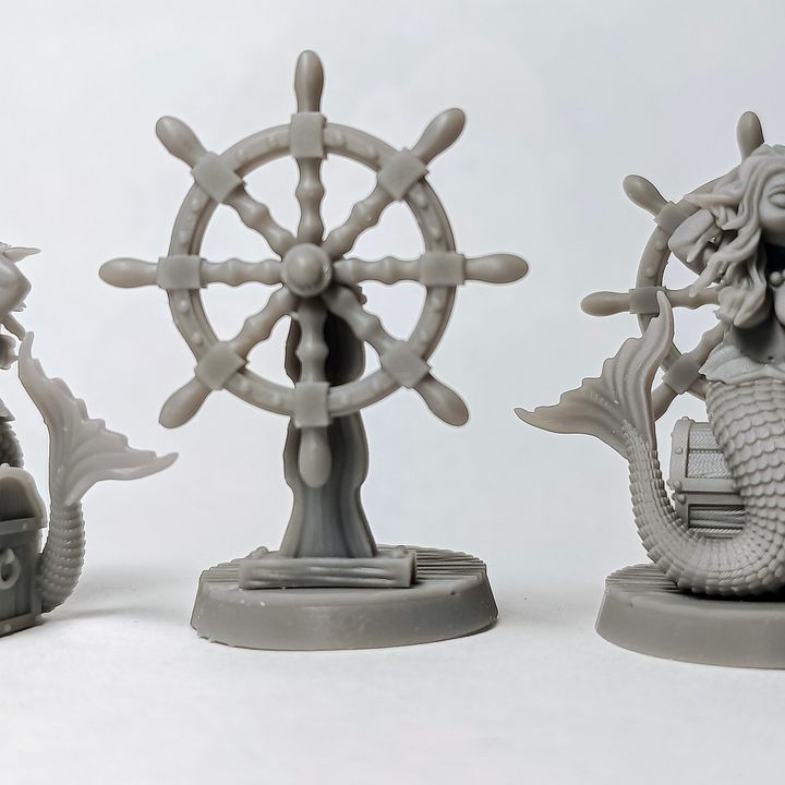 3D Printable Gilly Goblin Pirate Mermaid by Squid Inked Minis