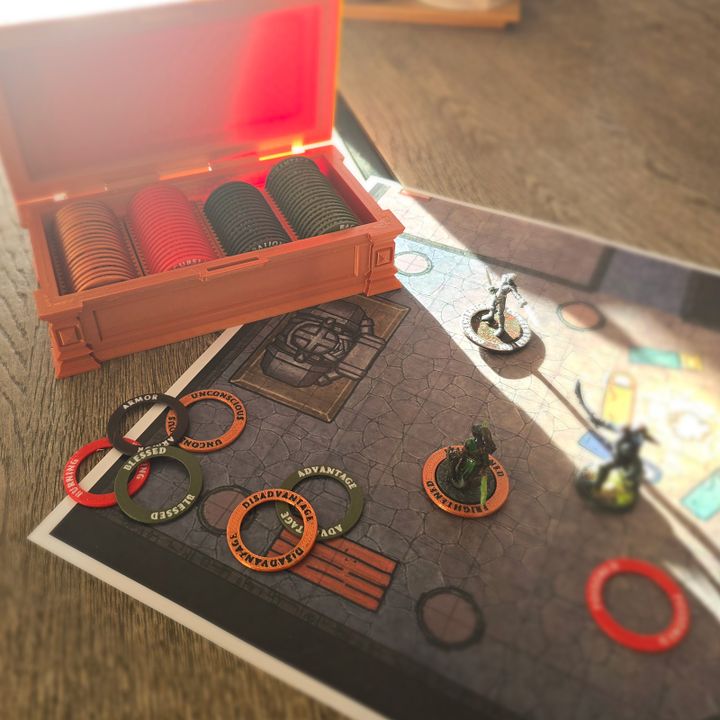3D Printable Condition Markers for TTRPG by Gracewindale Mini Scenery