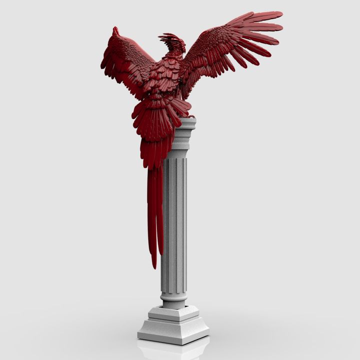 3D Printable phoenix sculpture by Dmitry Tishchenkov