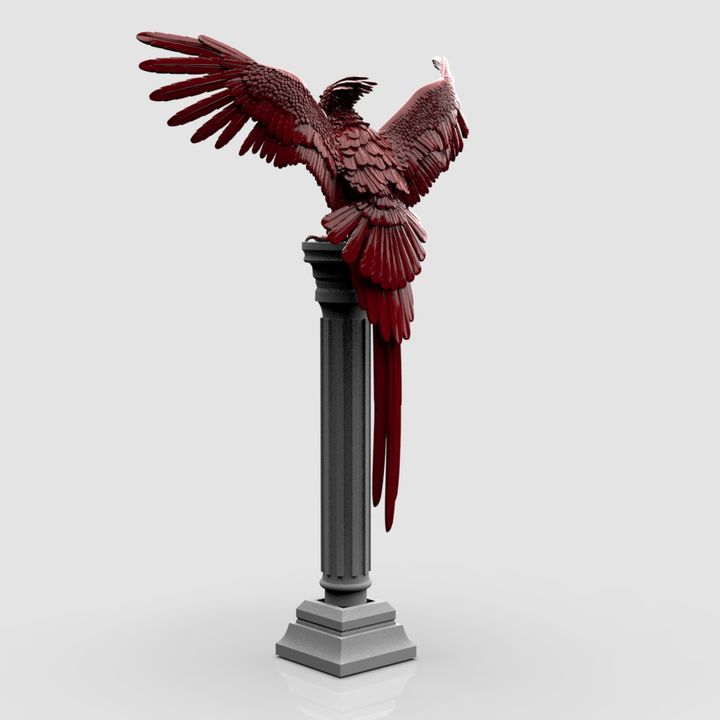 3D Printable phoenix sculpture by Dmitry Tishchenkov