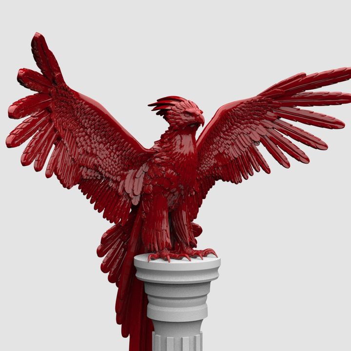 3D Printable phoenix sculpture by Dmitry Tishchenkov