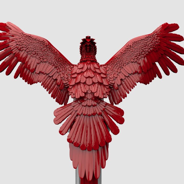3D Printable phoenix sculpture by Dmitry Tishchenkov