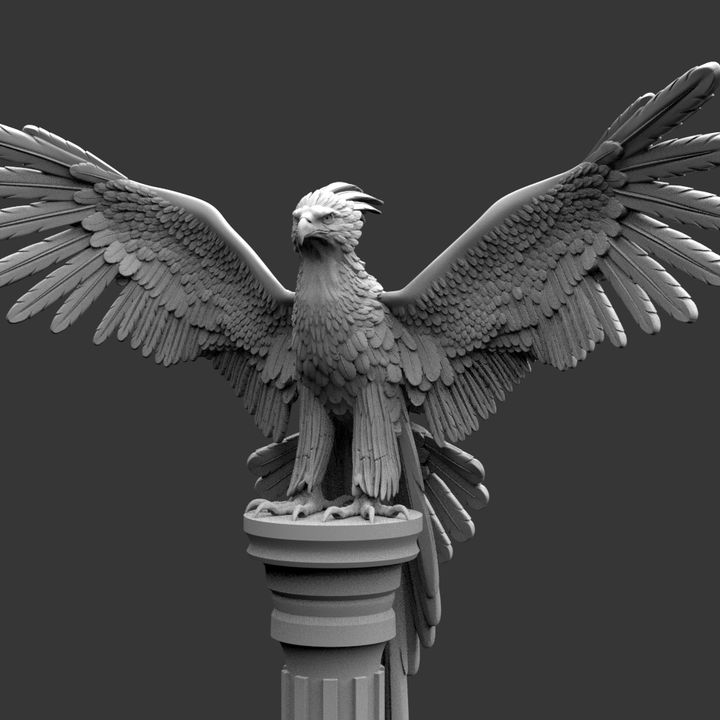 3D Printable phoenix sculpture by Dmitry Tishchenkov