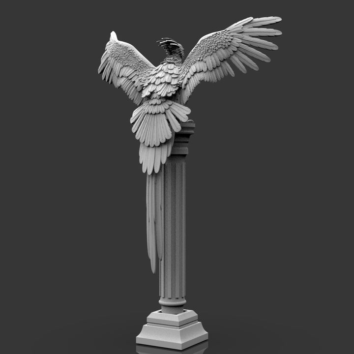 3D Printable phoenix sculpture by Dmitry Tishchenkov