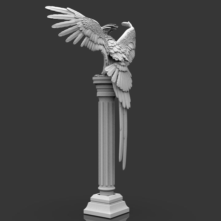 3D Printable phoenix sculpture by Dmitry Tishchenkov