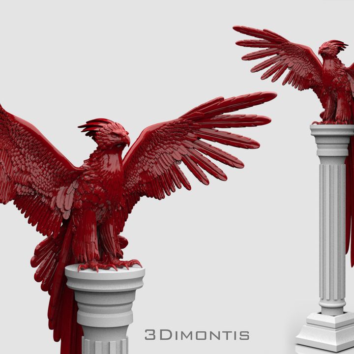 3D Printable phoenix sculpture by Dmitry Tishchenkov
