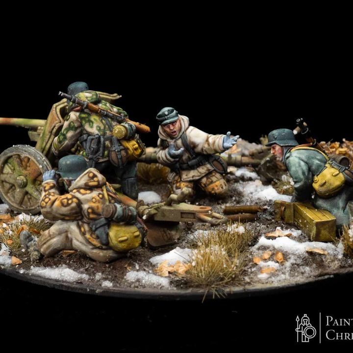 3D Printable Late War German PaK38, 28mm by Propylene Foliescu