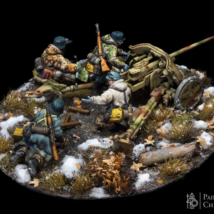 3D Printable Late War German PaK38, 28mm by Propylene Foliescu