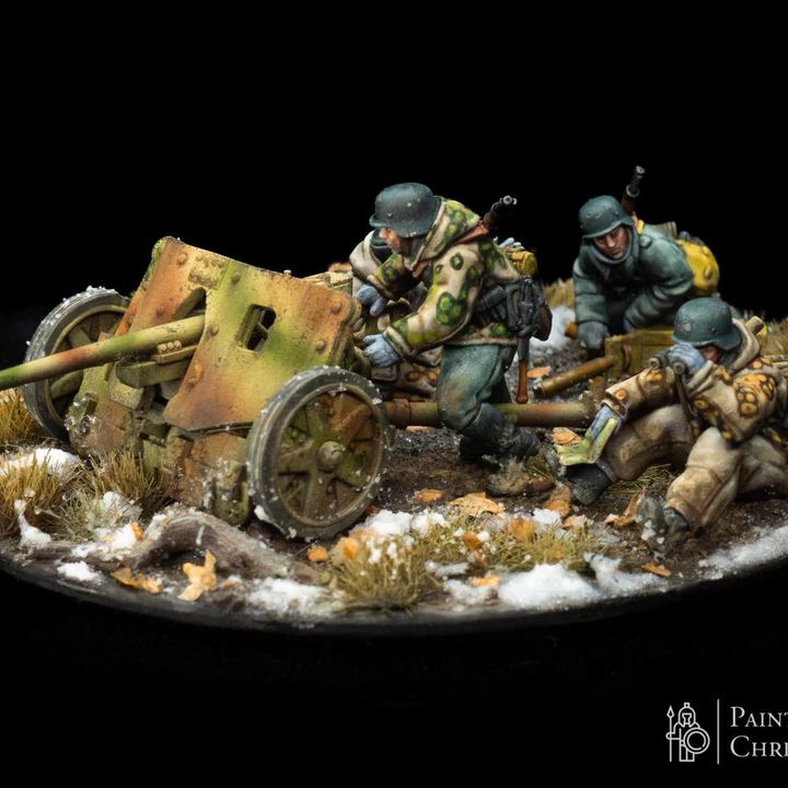 3D Printable Late War German PaK38, 28mm by Propylene Foliescu