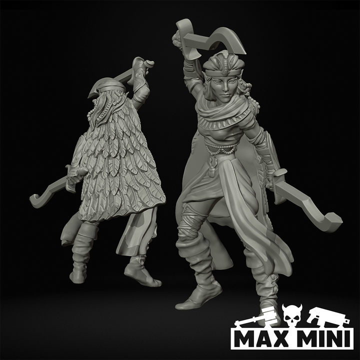 3D Printable Desert Elf Brigands by Max Mini