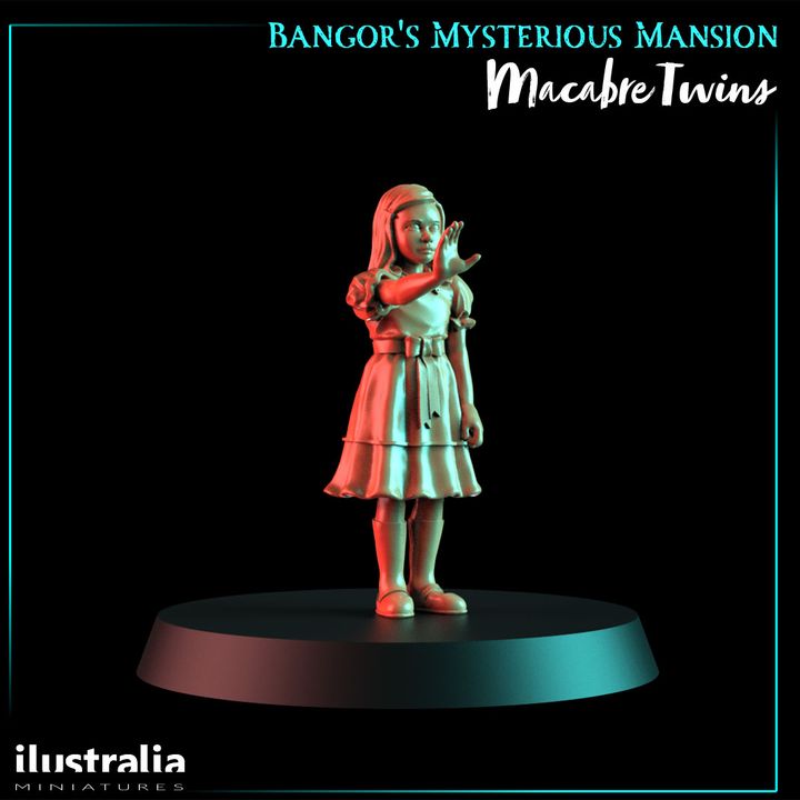 3D Printable Macabre Twin Sister by ilustralia miniatures