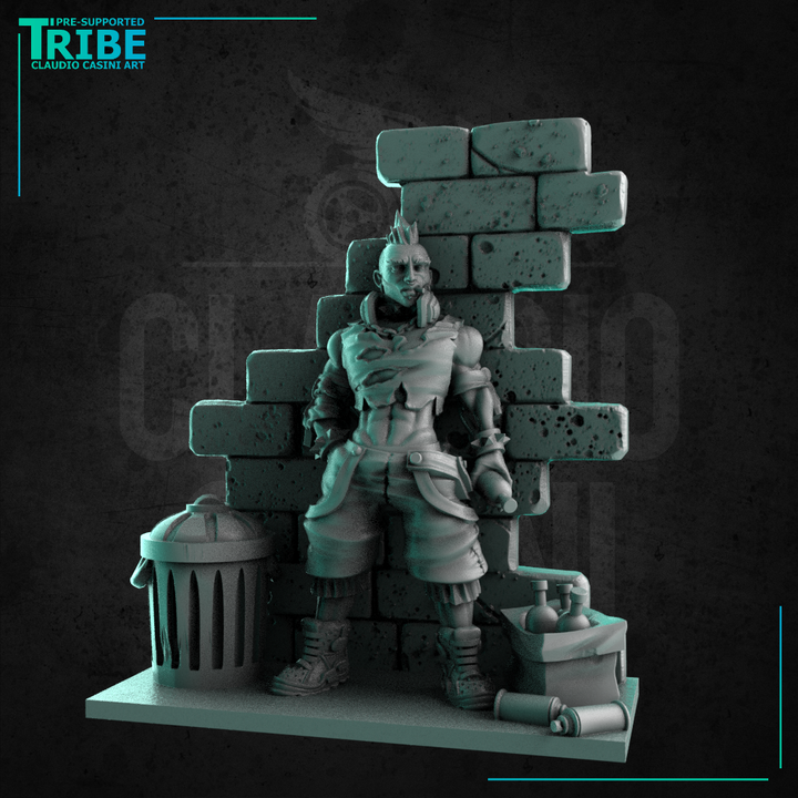 3D Printable (0275) Male pusher cyberpunk shi-fi henchman by Claudio ...