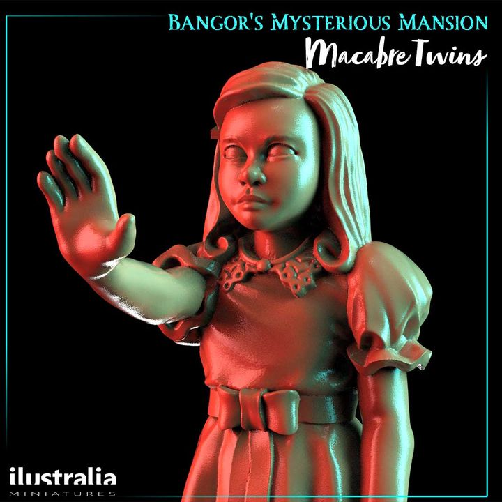 3D Printable Macabre Twins and Mirror by ilustralia miniatures