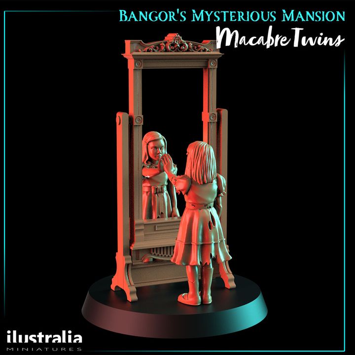 3D Printable Macabre Twins and Mirror by ilustralia miniatures