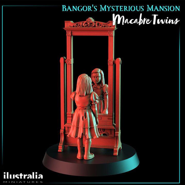 3D Printable Macabre Twins and Mirror by ilustralia miniatures