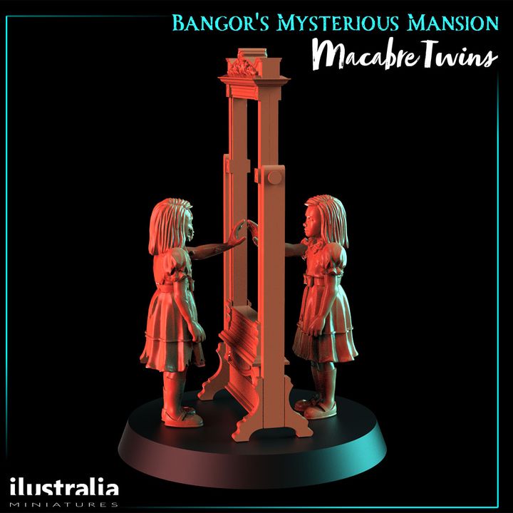 3D Printable Macabre Twins and Mirror by ilustralia miniatures
