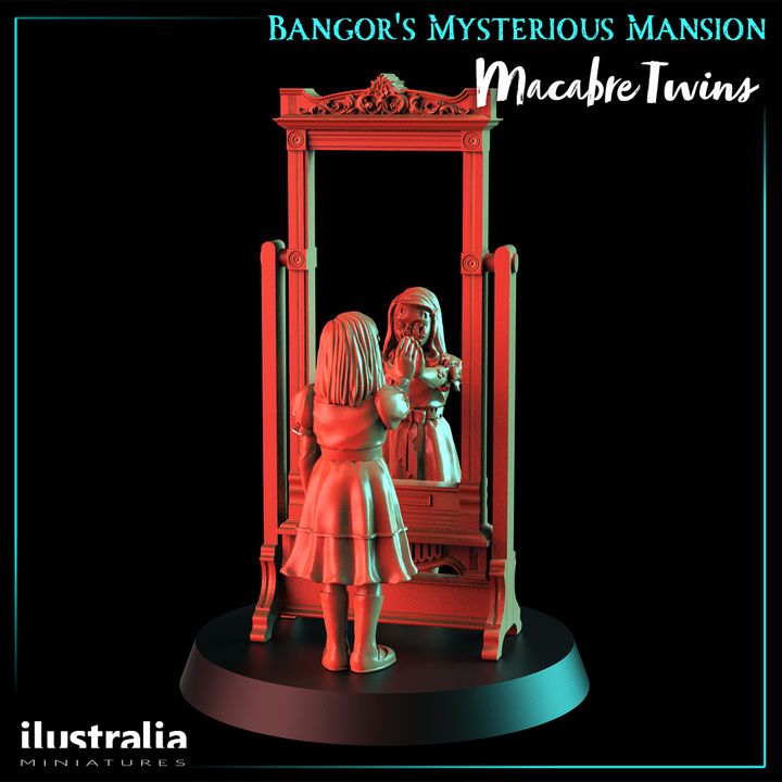 3D Printable Macabre Twins and Mirror by ilustralia miniatures