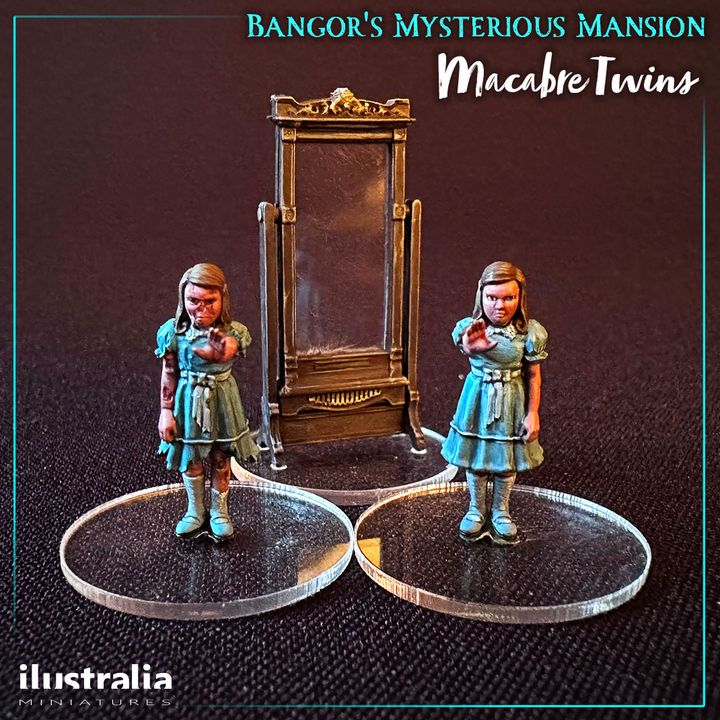 3D Printable Macabre Twins and Mirror by ilustralia miniatures