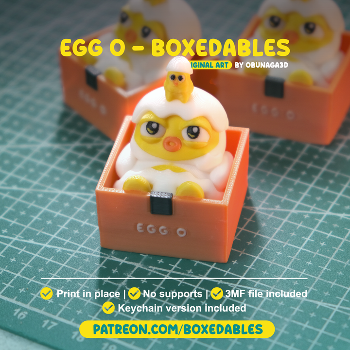 3D Printable Egg O - Boxedables by OBUNAGA 3D