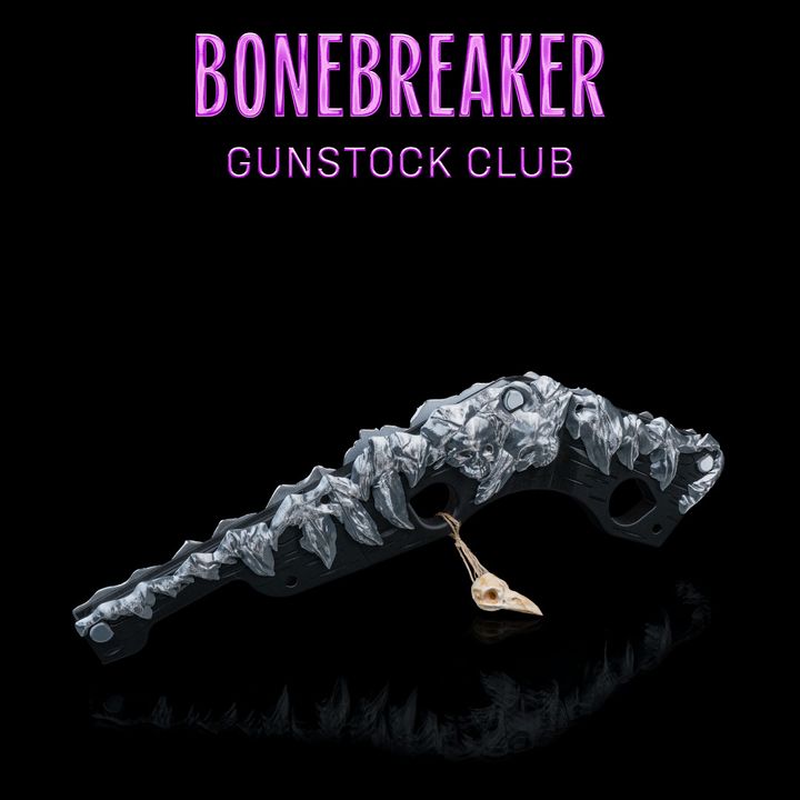 3D Printable Bonebreaker Gunstock Club by Stlflix