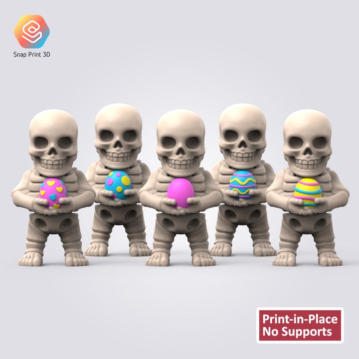 3D Printable Flexi Easter Day Skeleton by SNAP PRINT 3D