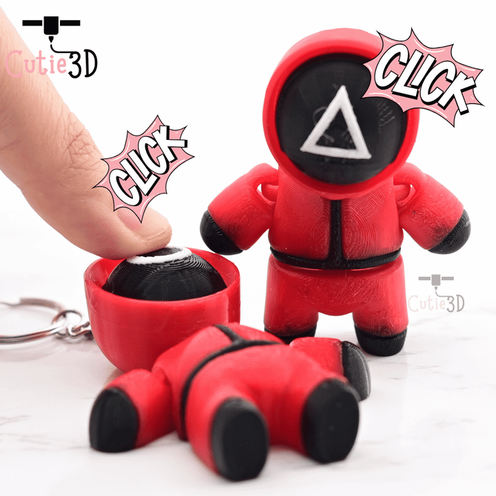 3D Printable Cutie3D Articulated Squid Game Keycap Fidget Clicker ...