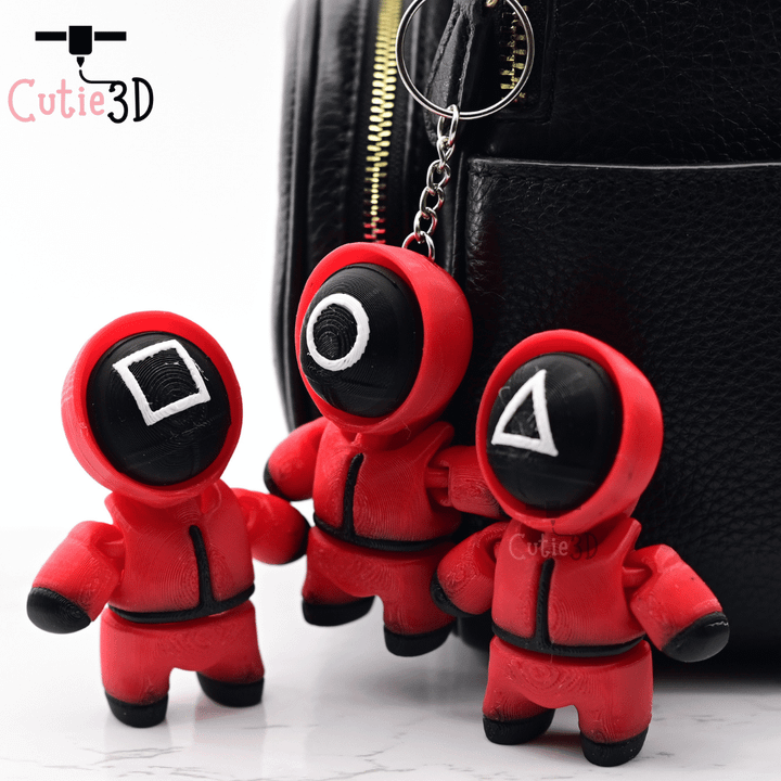 3D Printable Cutie3D Articulated Squid Game Keycap Fidget Clicker ...