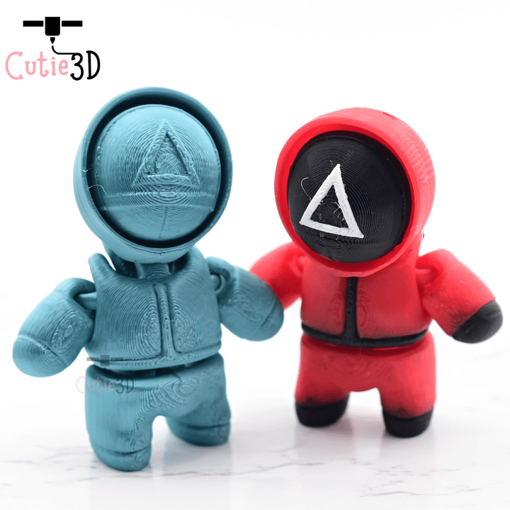 3D Printable Cutie3D Articulated Squid Game Keycap Fidget Clicker ...