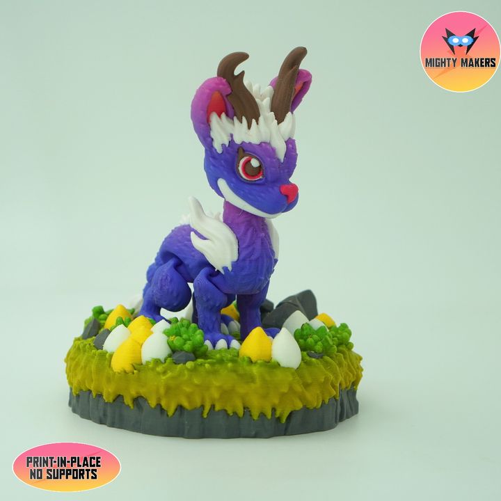 3D Printable Flexi Easter Dragon by Mighty Makers