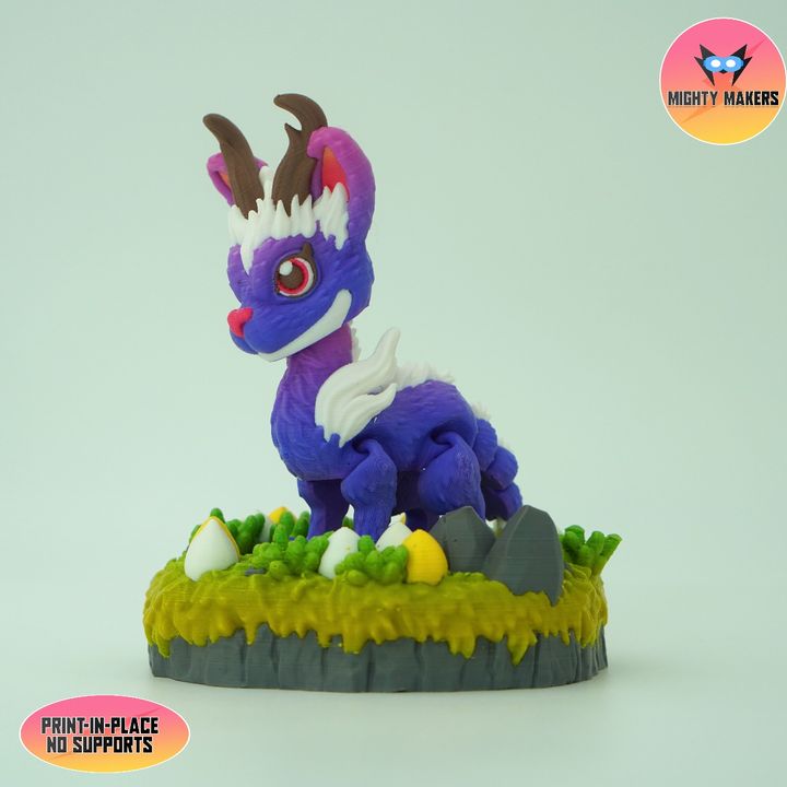 3D Printable Flexi Easter Dragon by Mighty Makers