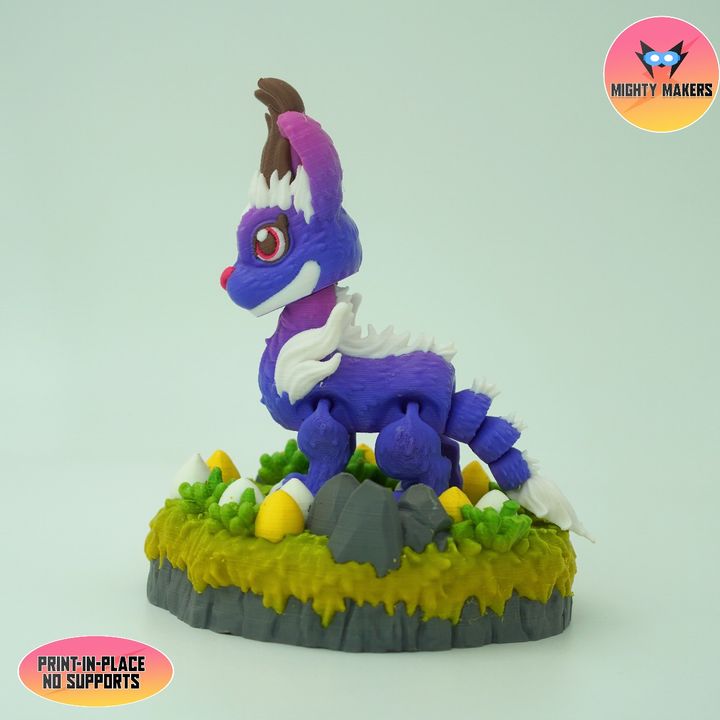 3D Printable Flexi Easter Dragon by Mighty Makers