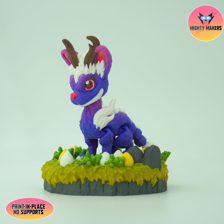 3D Printable Flexi Easter Dragon by Mighty Makers