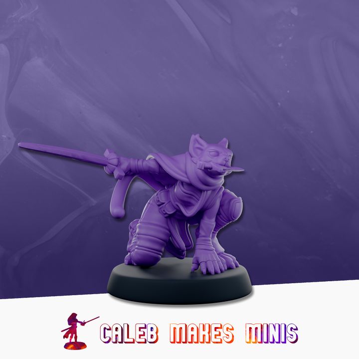 3D Printable (NSFW) Catfolk - Collection B [PRE-SUPPORTED] | Catfolk Series by Caleb Makes Minis