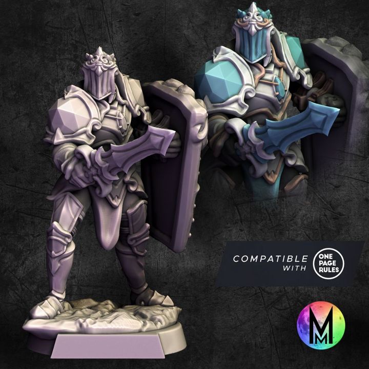 3D Printable Knight - Mirror Knight 1 ( Knight with sword and shield in ...