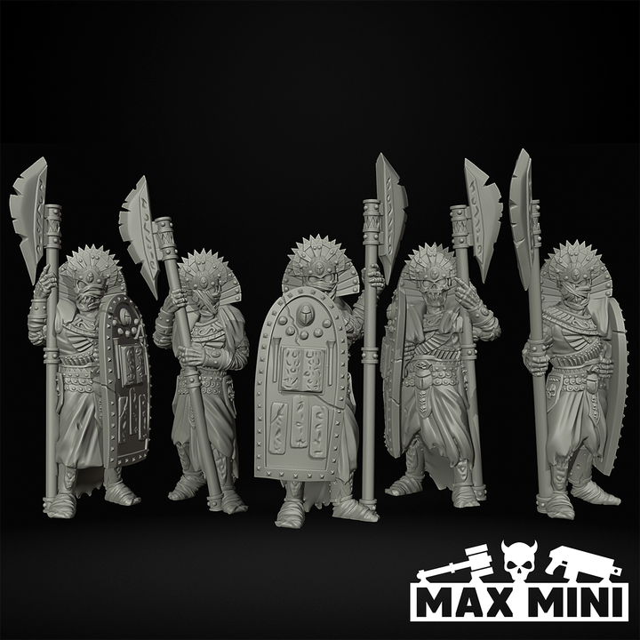 3D Printable Mummy Guard Halberds by Max Mini