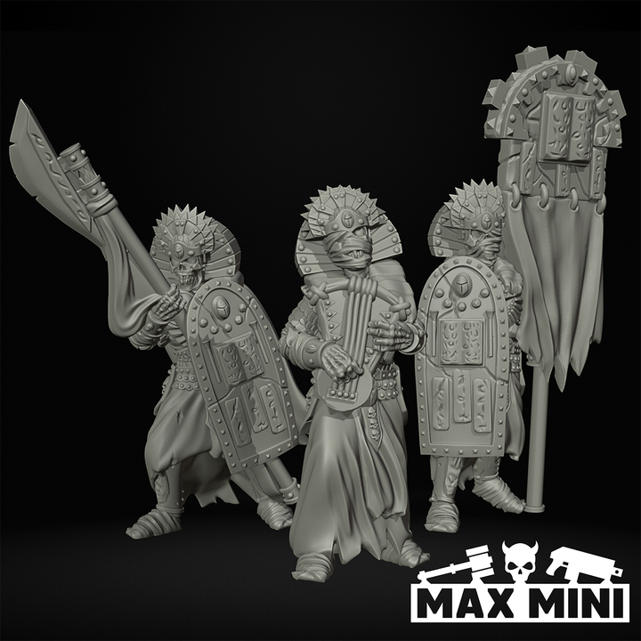 3D Printable Mummy Guard Halberd Command by Max Mini