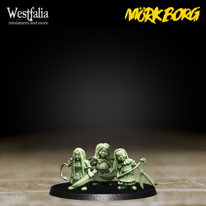 3D Printable Mork Borg - Undead Dolls by Trench Stench