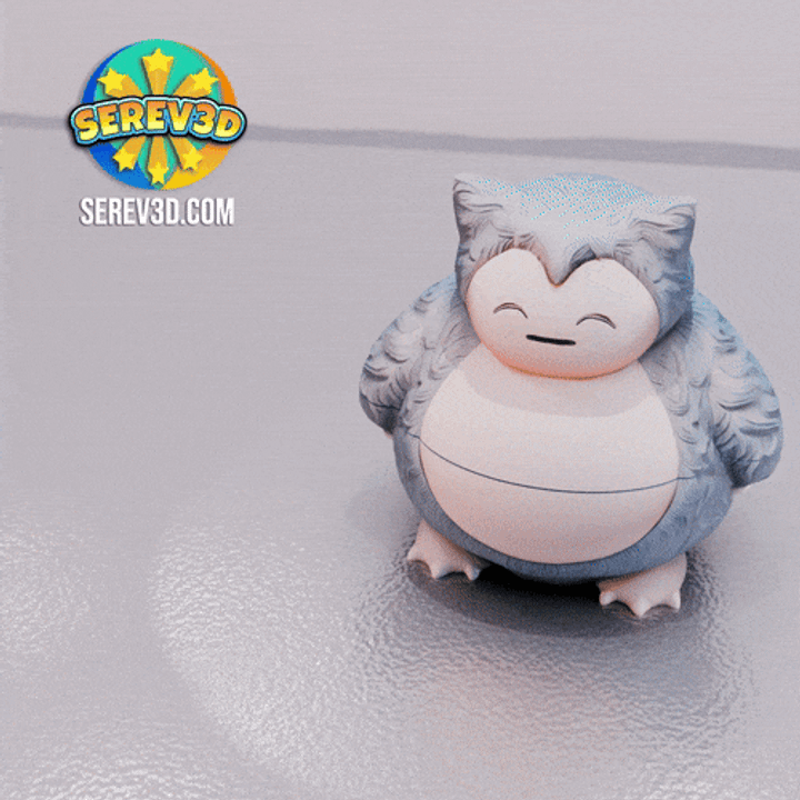 3D Printable Realistic Snorlax - Phone Holder & Charger Stand - No ...