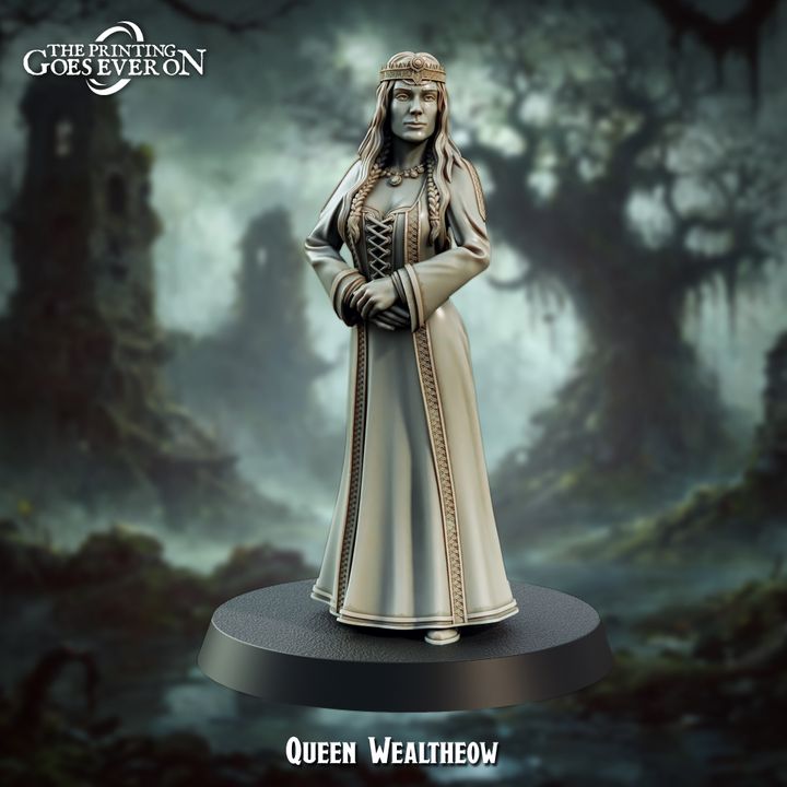 3D Printable King Hrothgar and Queen Wealtheow - Presupported by The ...