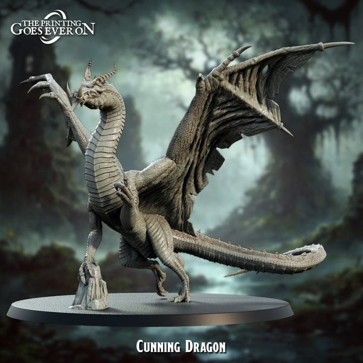 3D Printable Cunning Dragon - Presupported by The Printing Goes Ever On
